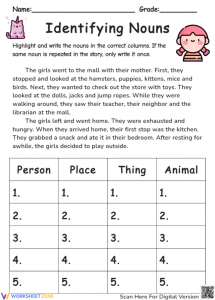 Nouns: Definition, Types, and Functions in Sentences