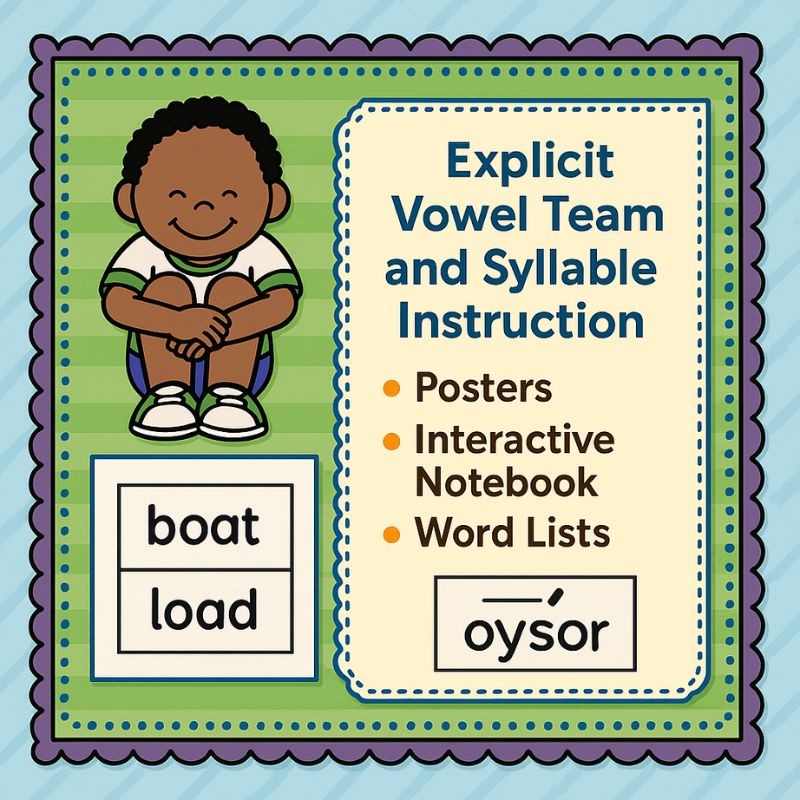 Multisyllabic Words with Vowel Teams for Young Readers
