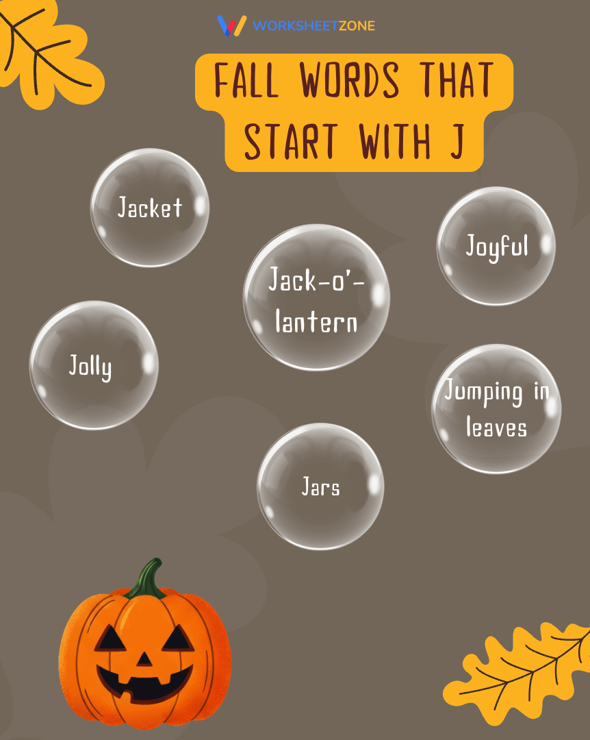 170+ Fall Words for Kids: A-Z Vocabulary List