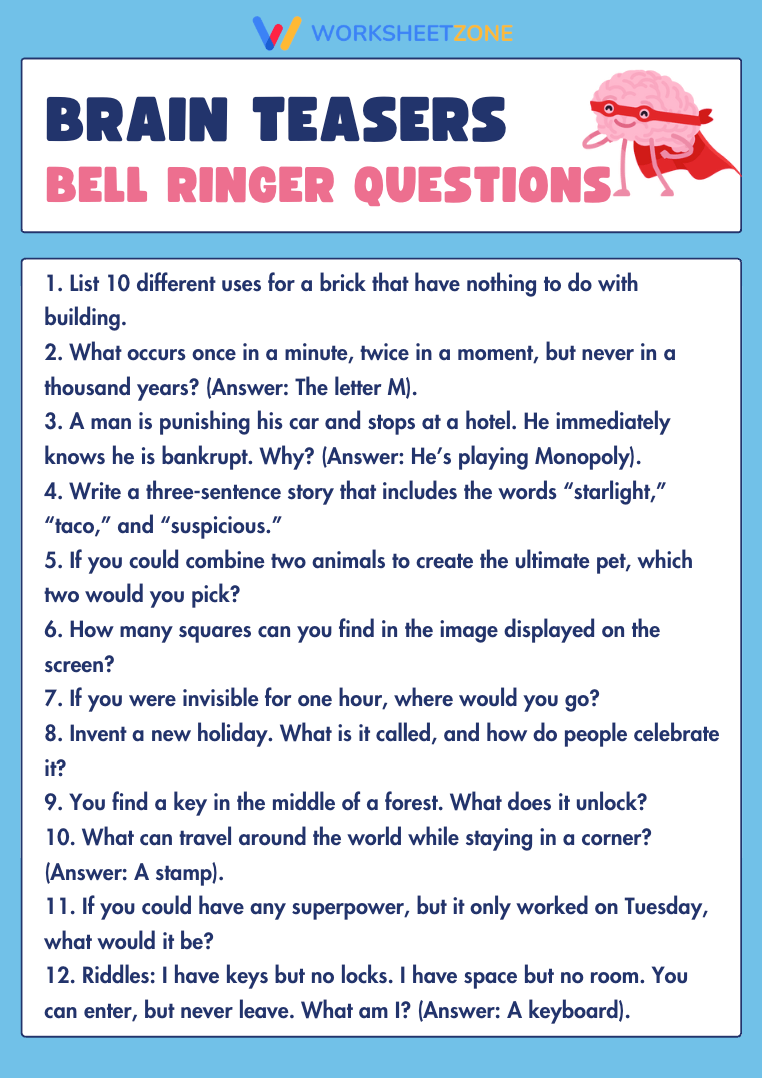 40+ Quick Bell Ringer Questions to Kickstart the Day