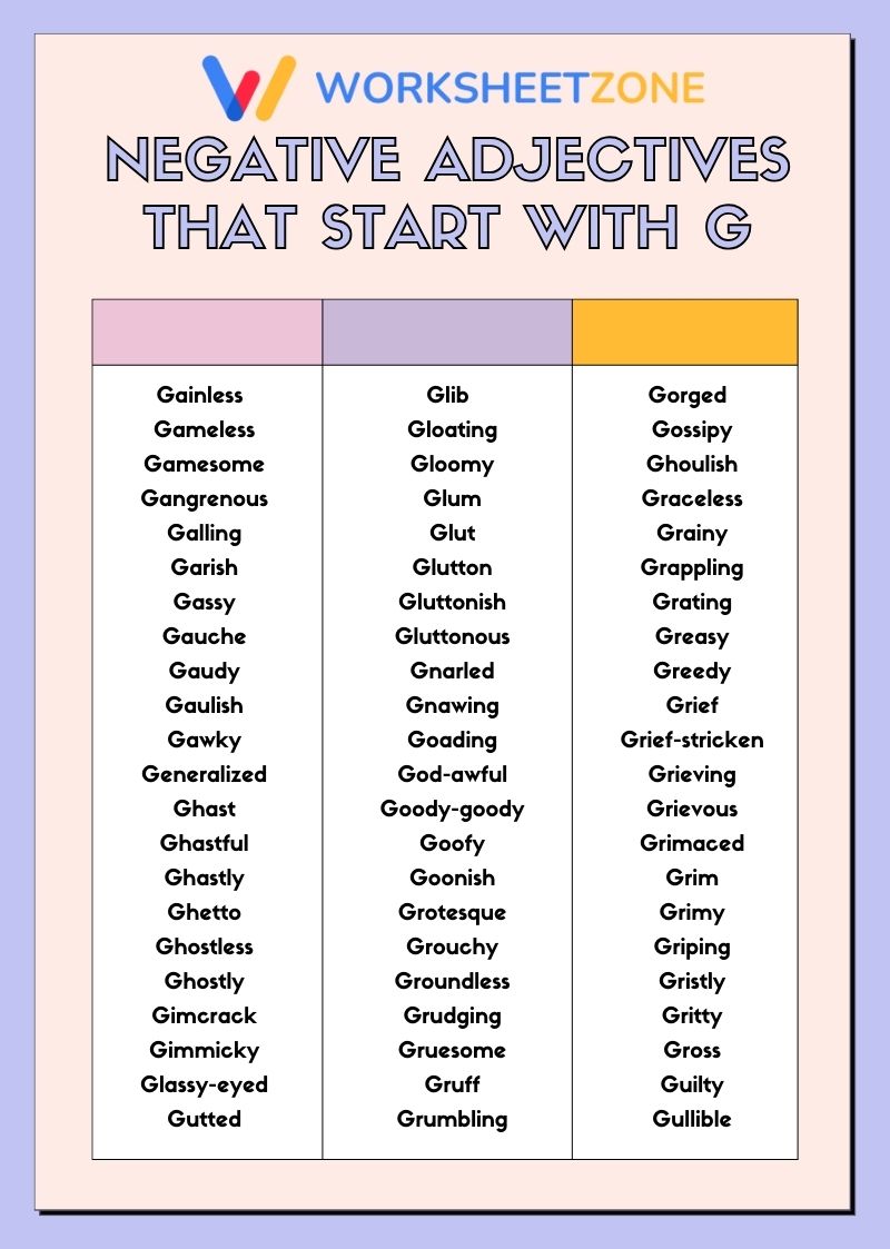 220+ Adjectives That Start With G: A Full List