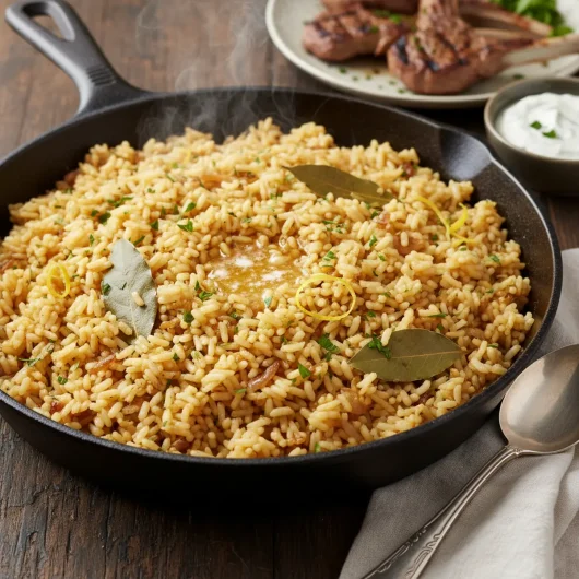 Pilafi – Greek Broth-Cooked Rice Pilaf (Simple Recipe)