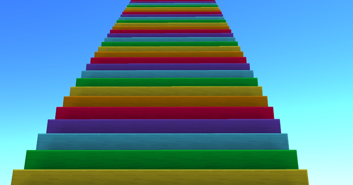 Rainbow parkour and stairs | Worlds FRVR