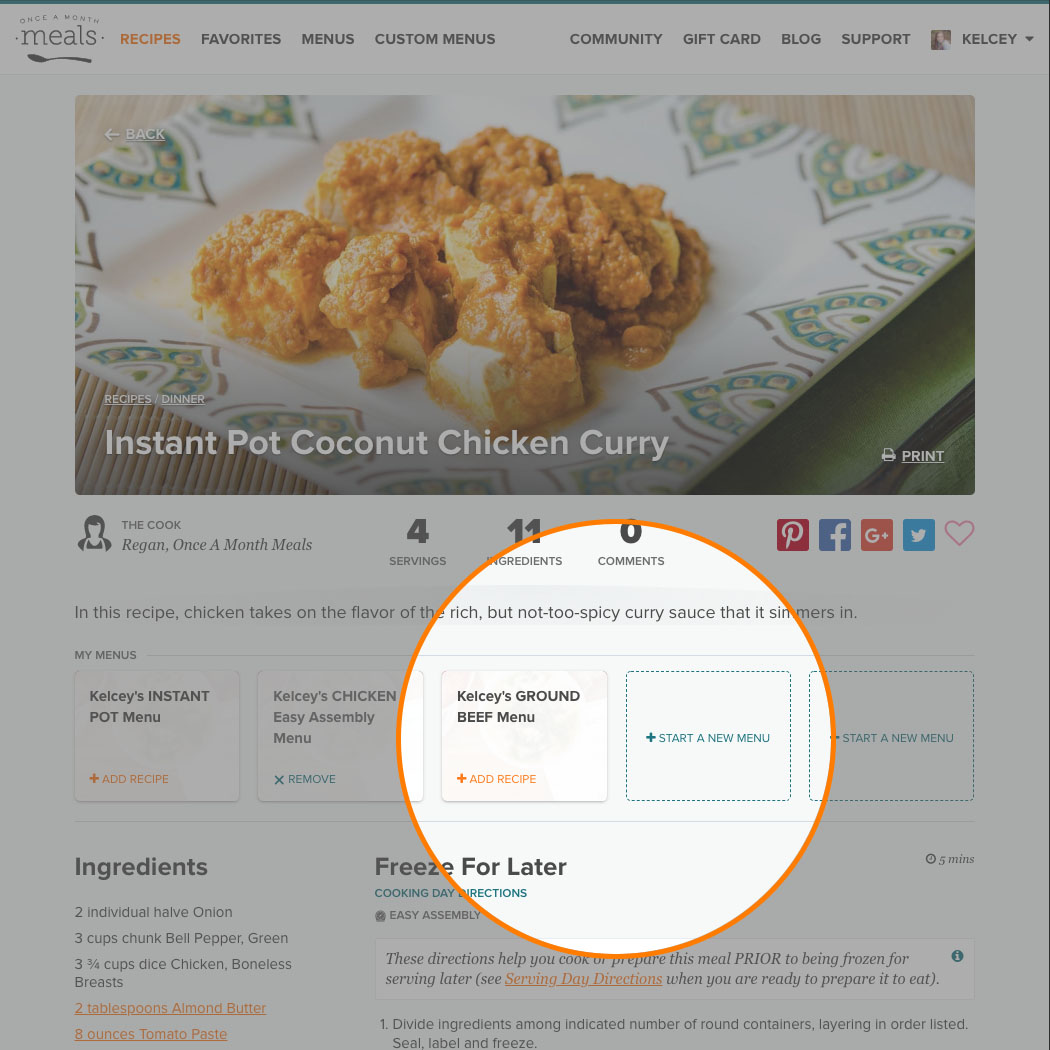 How It Works | Once A Month Meals