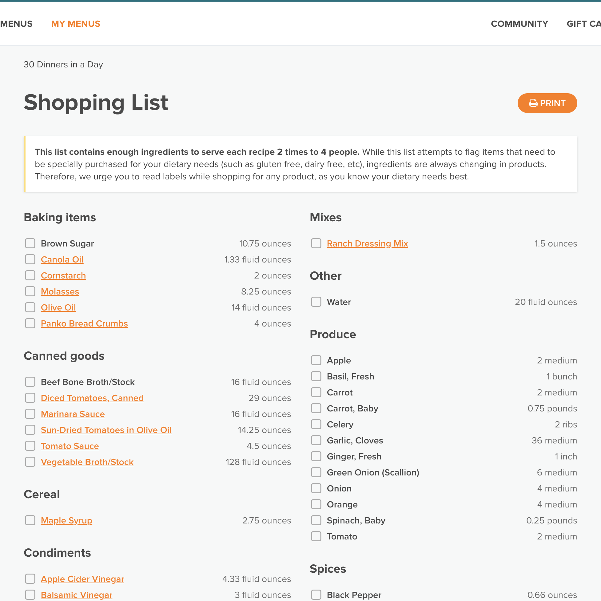 Meal Plan Resources | Once A Month Meals