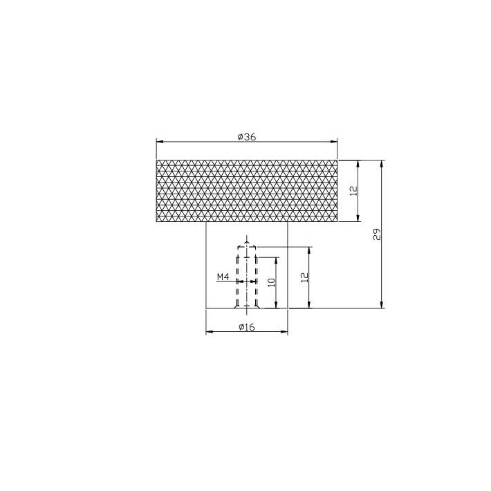 Knurled Round 42.5mm Handle - Matt Black - Get My Taps