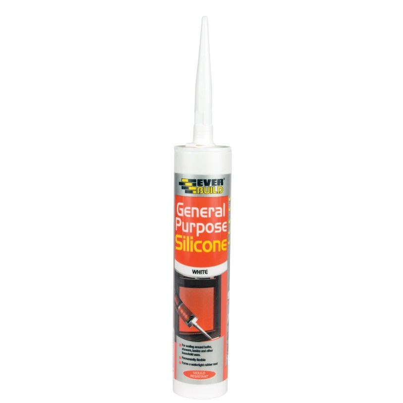 Everbuild General Purpose Silicone White 280ml - Get My Taps