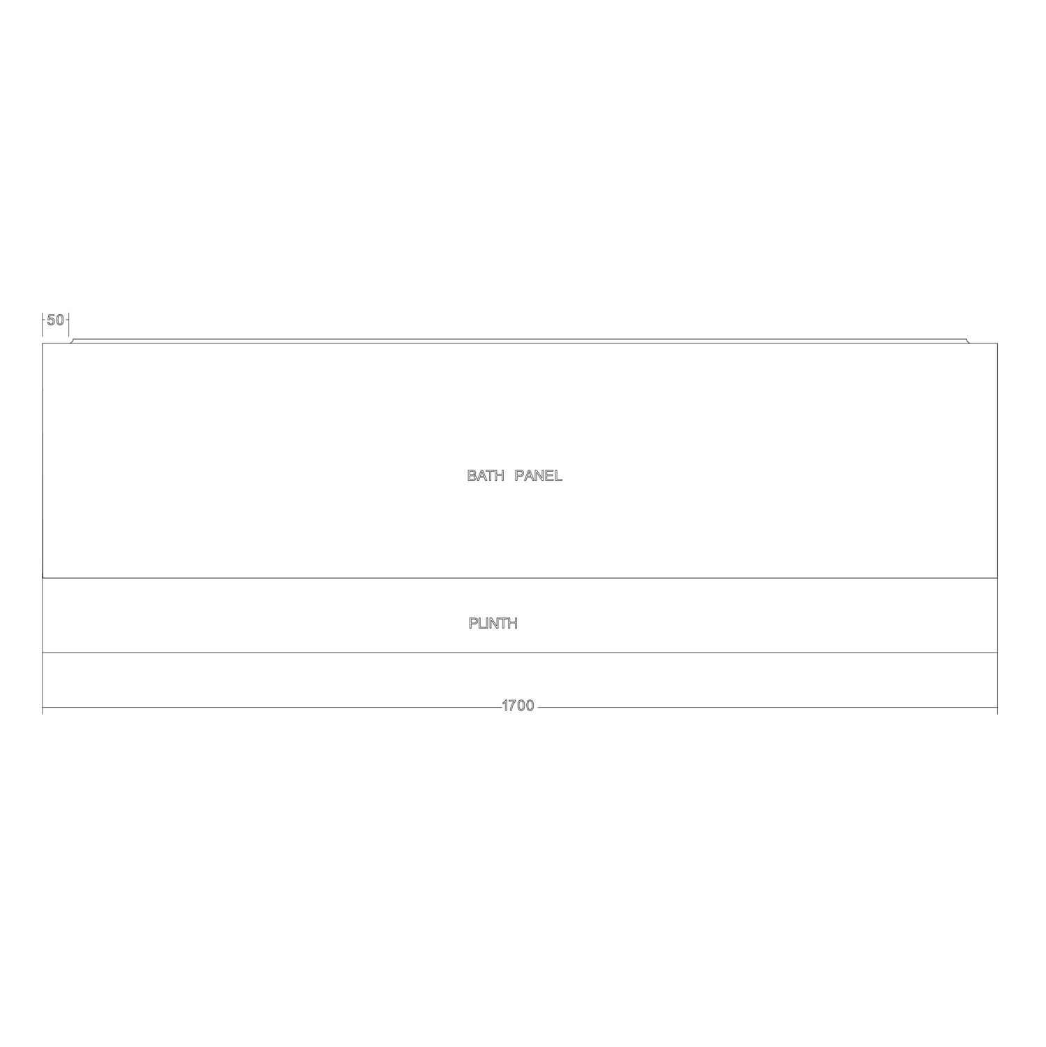 Scudo 1700mm MDF with Vinyl Wrap Bath Panel - Gloss White - Get My Taps