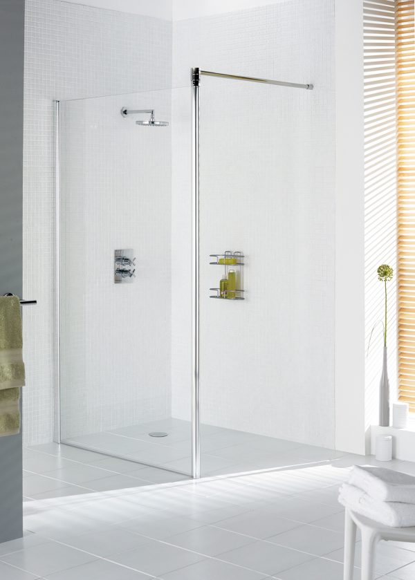 Lakes Walk In Classic Shower Screen - Chrome - Get My Taps