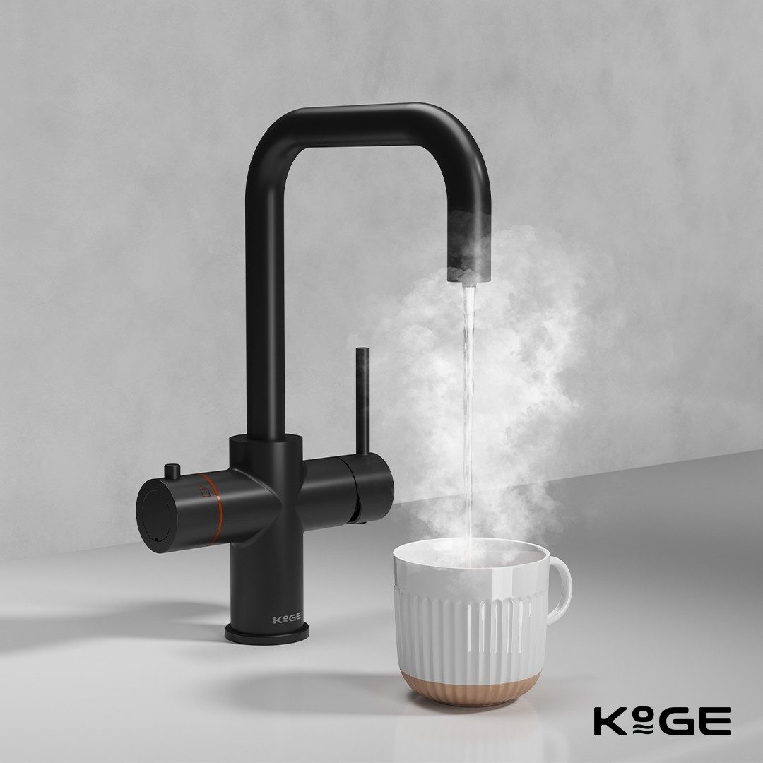 KoGE 3-in-1 Square Spout Boiling Water Tap Pack - Brushed Brass - Get ...