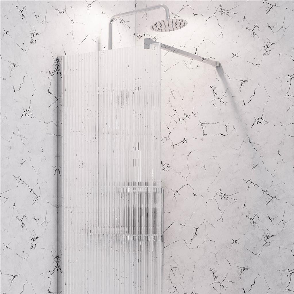Vantage 2000 Walk In 8mm Fluted Glass Chrome Get My Taps