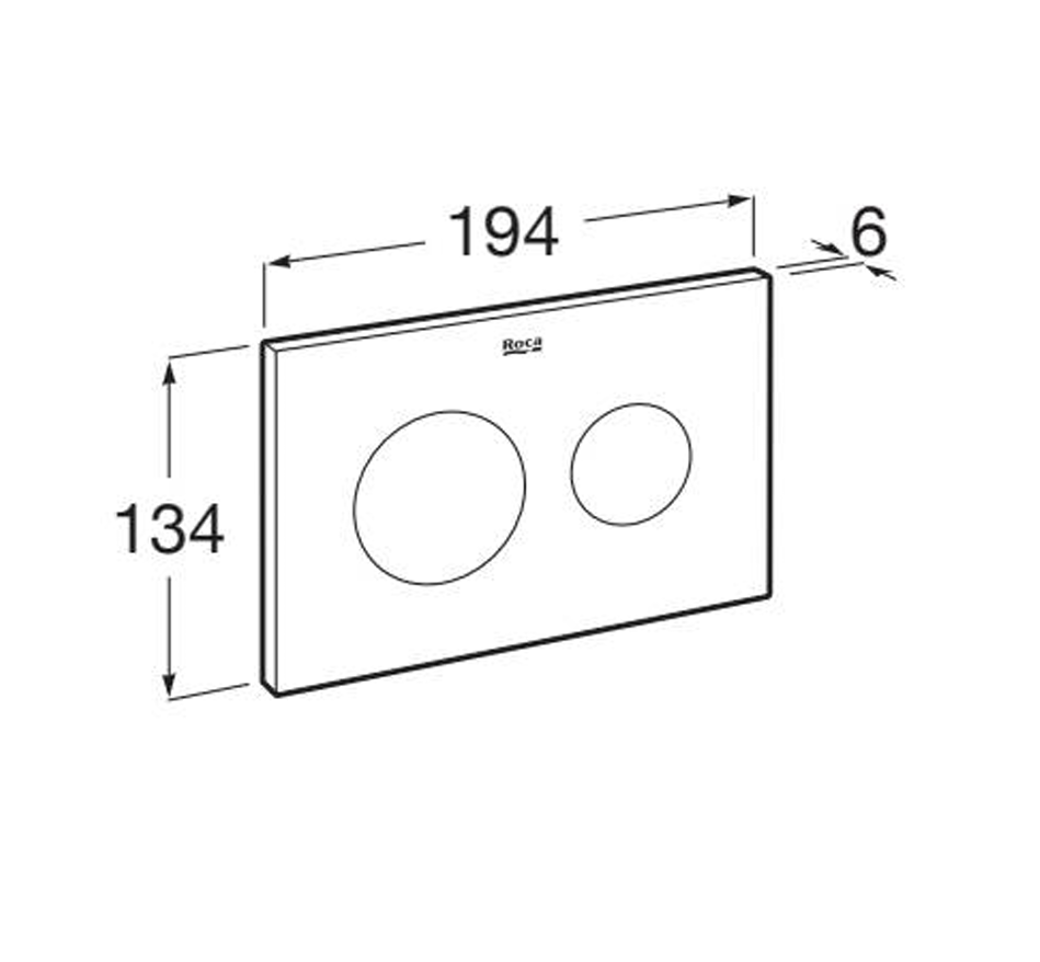 Roca PS3 (Duplo S) - Dual Flush Operating Plate for Concealed Cistern ...