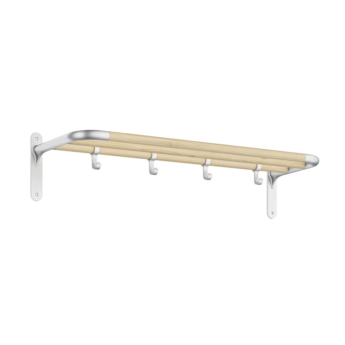Smedbo Beslagsboden Shoe/Hat Rack with 4 Hooks - Matt Grey/Beech - Get ...