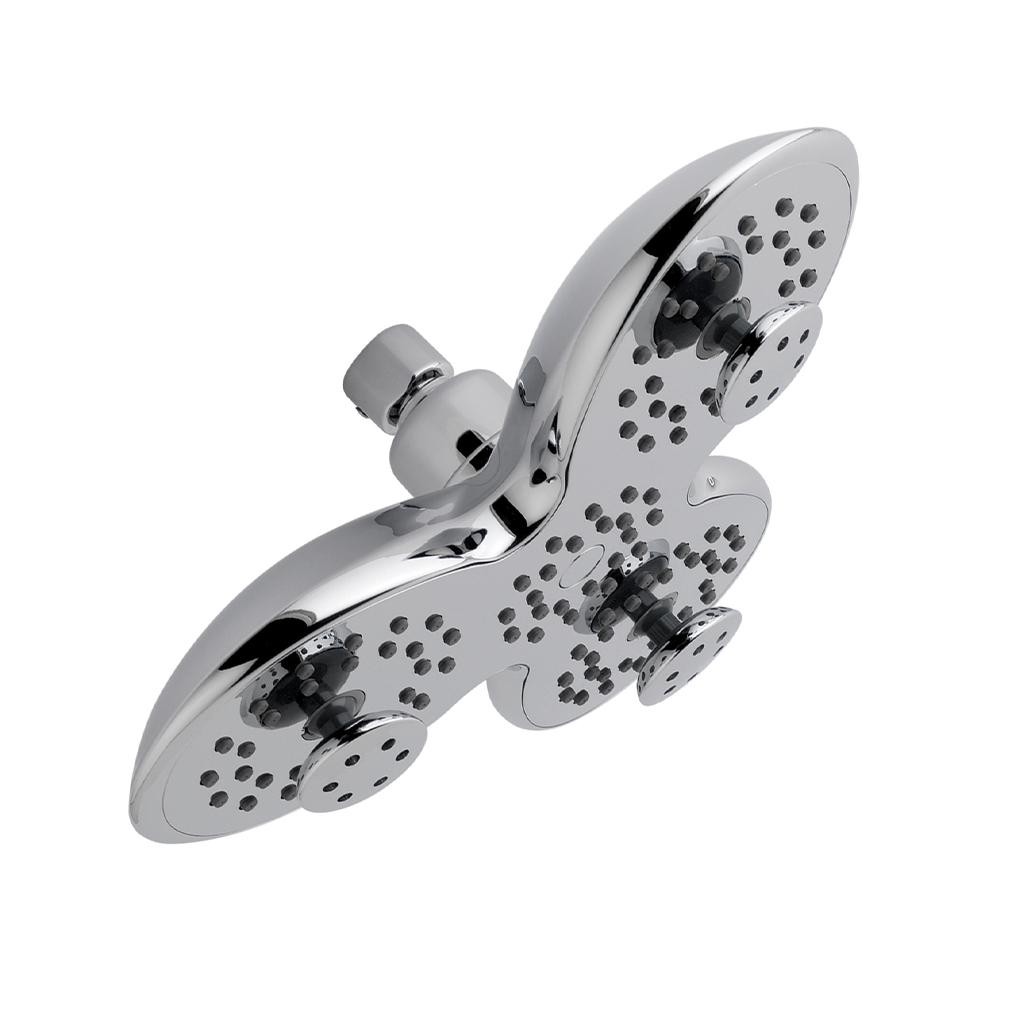 Type 45 10" Full Spray & Dot Massage Two Function Shower Head - Chrome ...