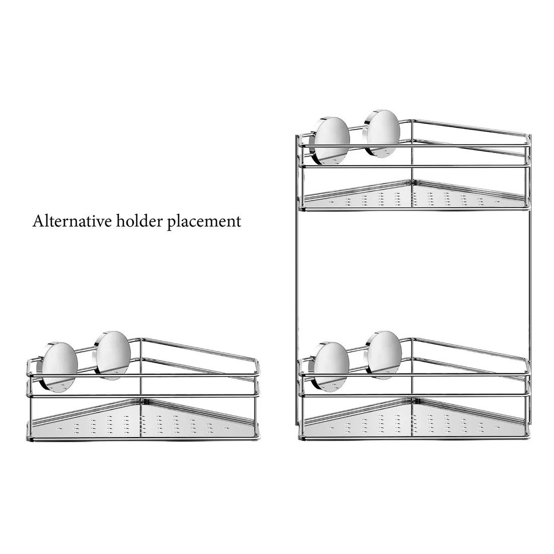 Smedbo Beslagsboden Self-adhesive Double Corner Shower Basket - Chrome ...