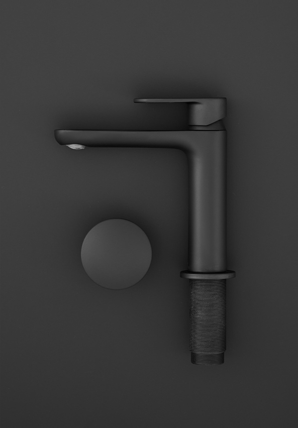 Miller Basin Tap with Click Clack Waste 1943B - Matt Black - Get My Taps