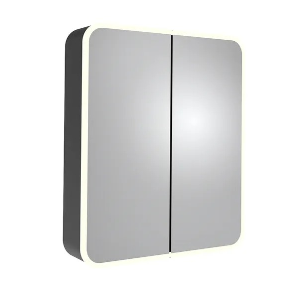 Roper Rhodes System 2 Door LED Cabinet 600x700mm - Black - Get My Taps