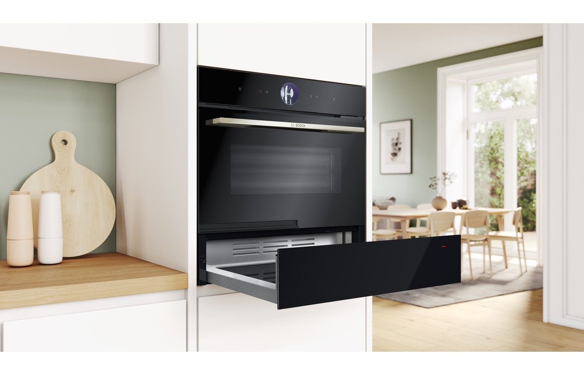 Bosch Series 8 BIC7101B1B 14cm Warming Drawer - Black - Get My Taps