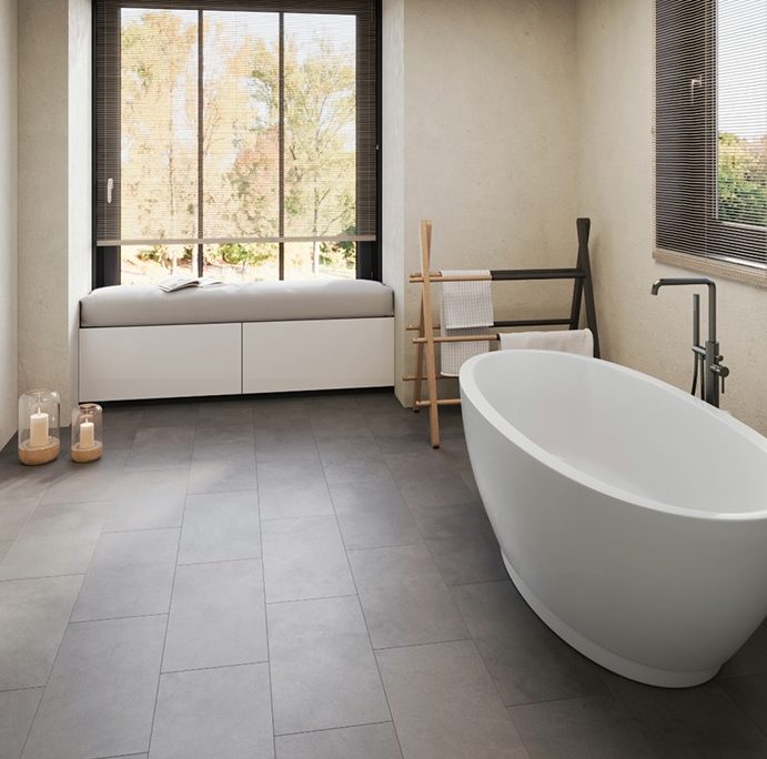 Abacus SPC Click Floor Tiles 305x610x6mm Dark Grey Slate - Get My Taps