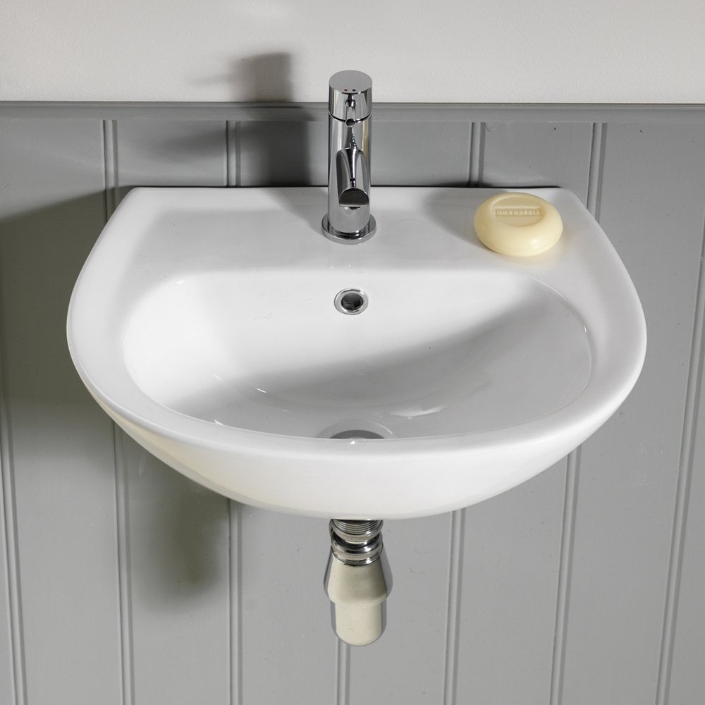 Ebony ‘D’ Shaped Cloakroom Basin - Get My Taps