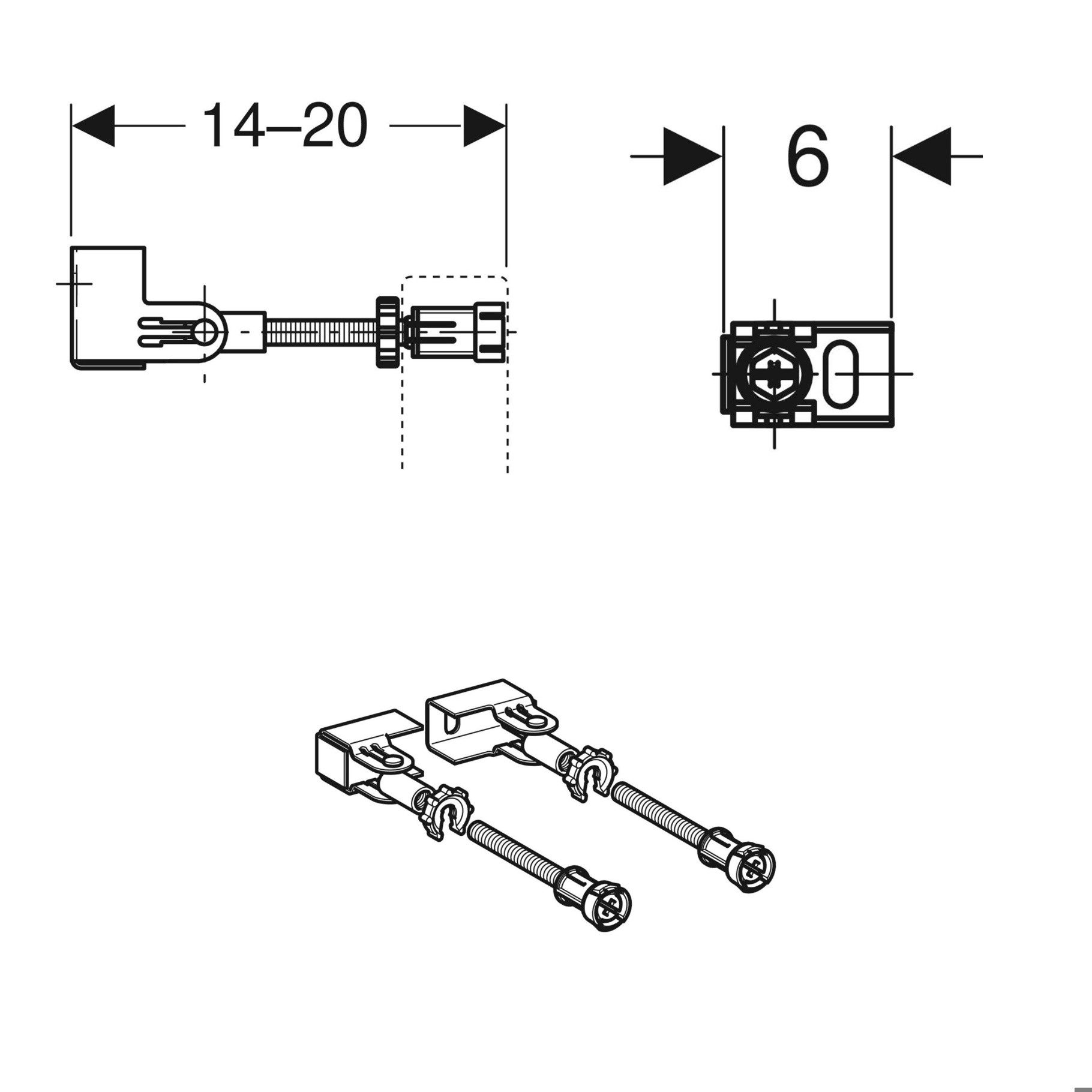 Geberit Duofix Wall Anchoring For Corner Installation - Get My Taps