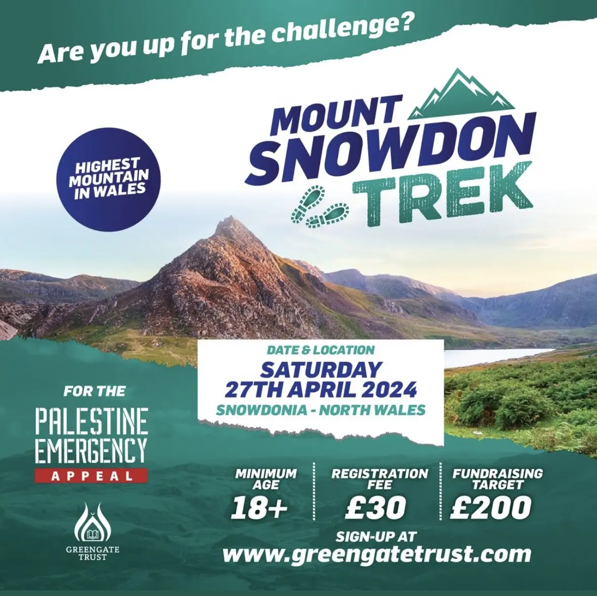 Palestine Emergency Appeal - Mount Snowdon Trek - Greengate Trust