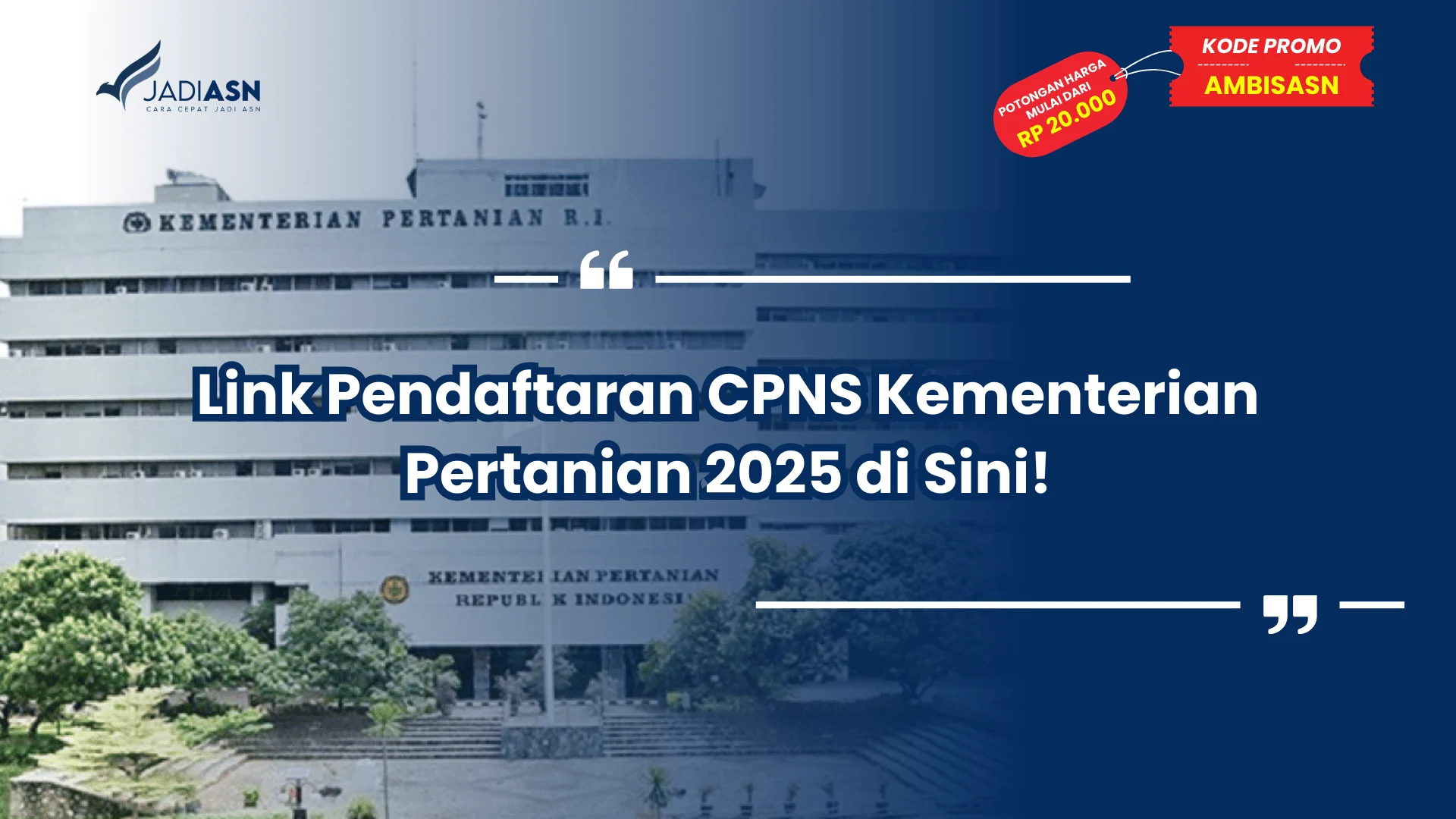 Link Pendaftaran CPNS Kementerian Pertanian 2025 di Sini!
