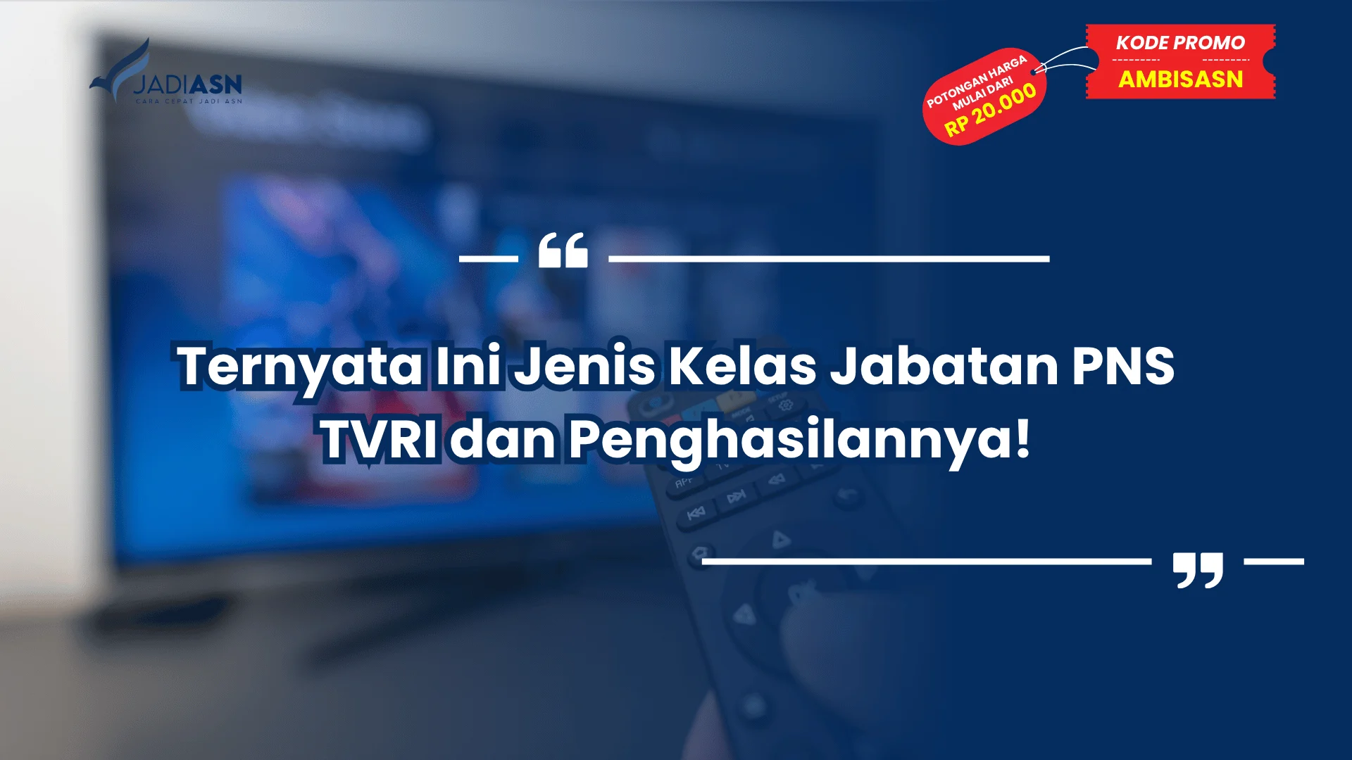 Ternyata Ini Jenis Kelas Jabatan PNS TVRI dan Penghasilannya!