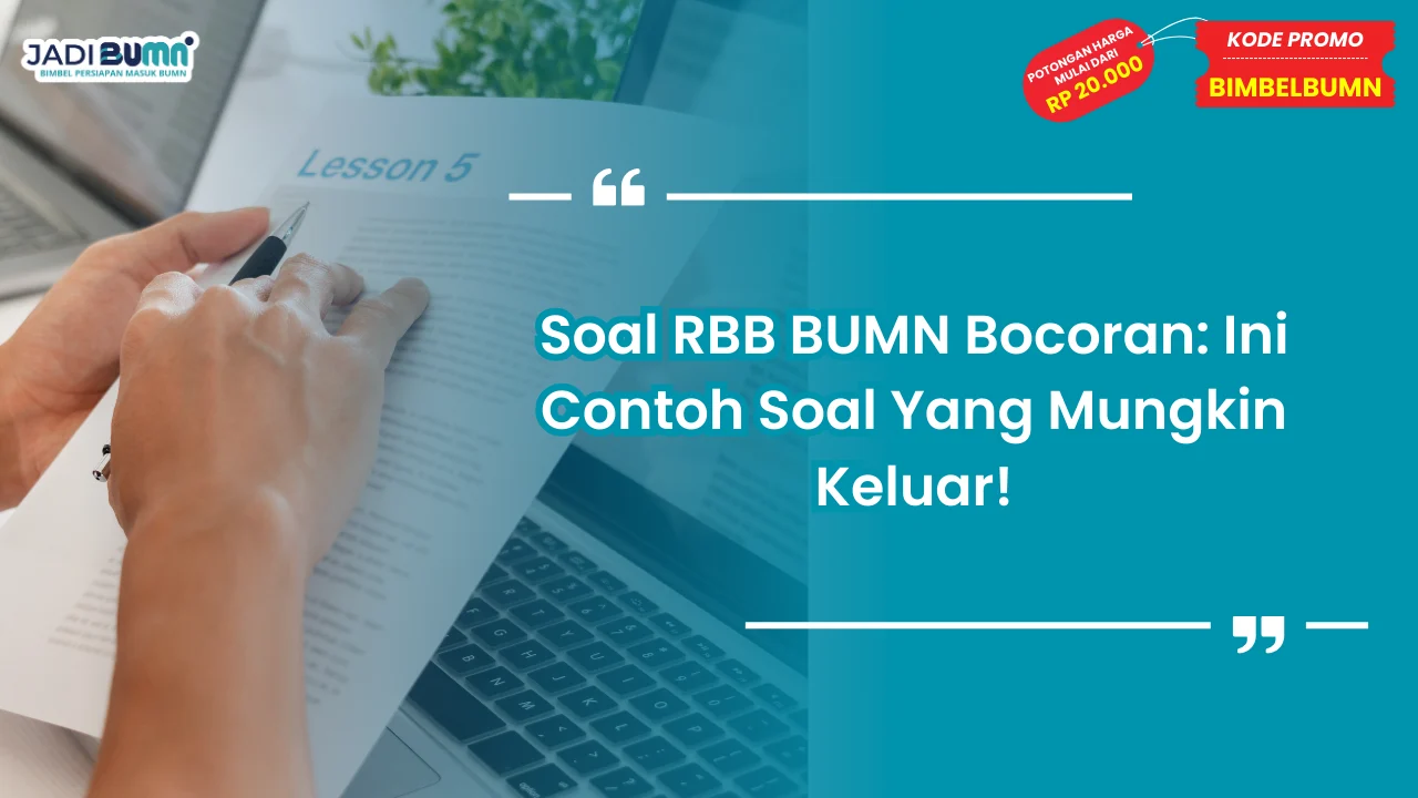 Soal RBB BUMN Bocoran: Ini Contoh Soal Yang Mungkin Keluar!| Jadi BUMN