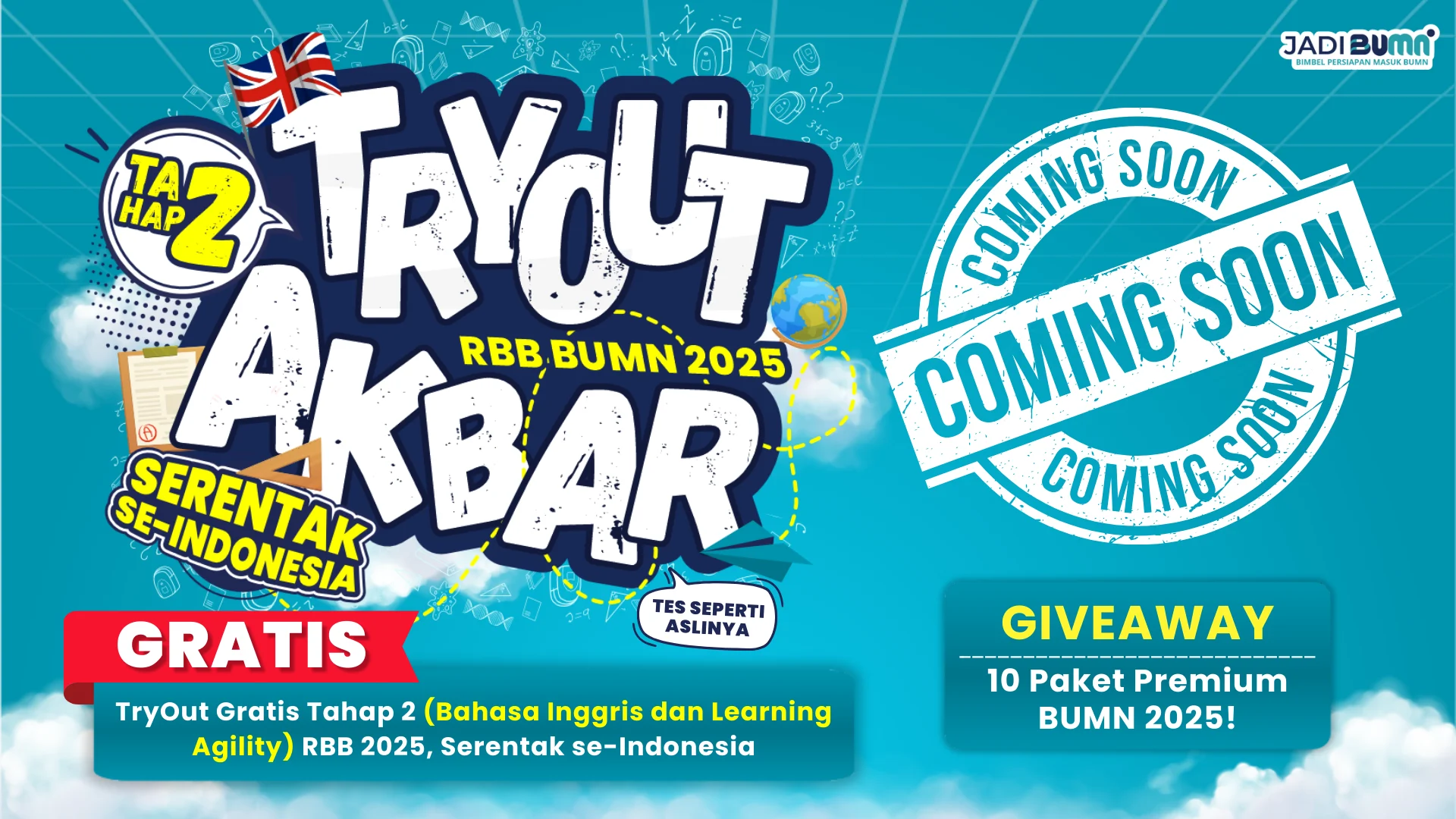 TryOut Gratis RBB BUMN 2025 Tahap 2, Serentak Se-Indonesia! | Jadi BUMN