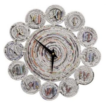 Lustables: Coiled Newspaper Clock