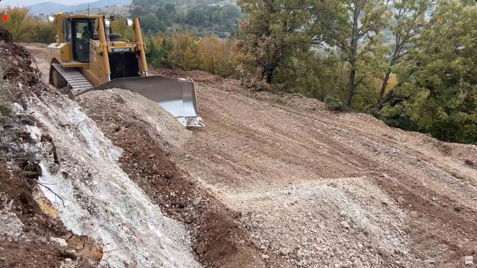 Widening & Leveling an Old Mountain Road