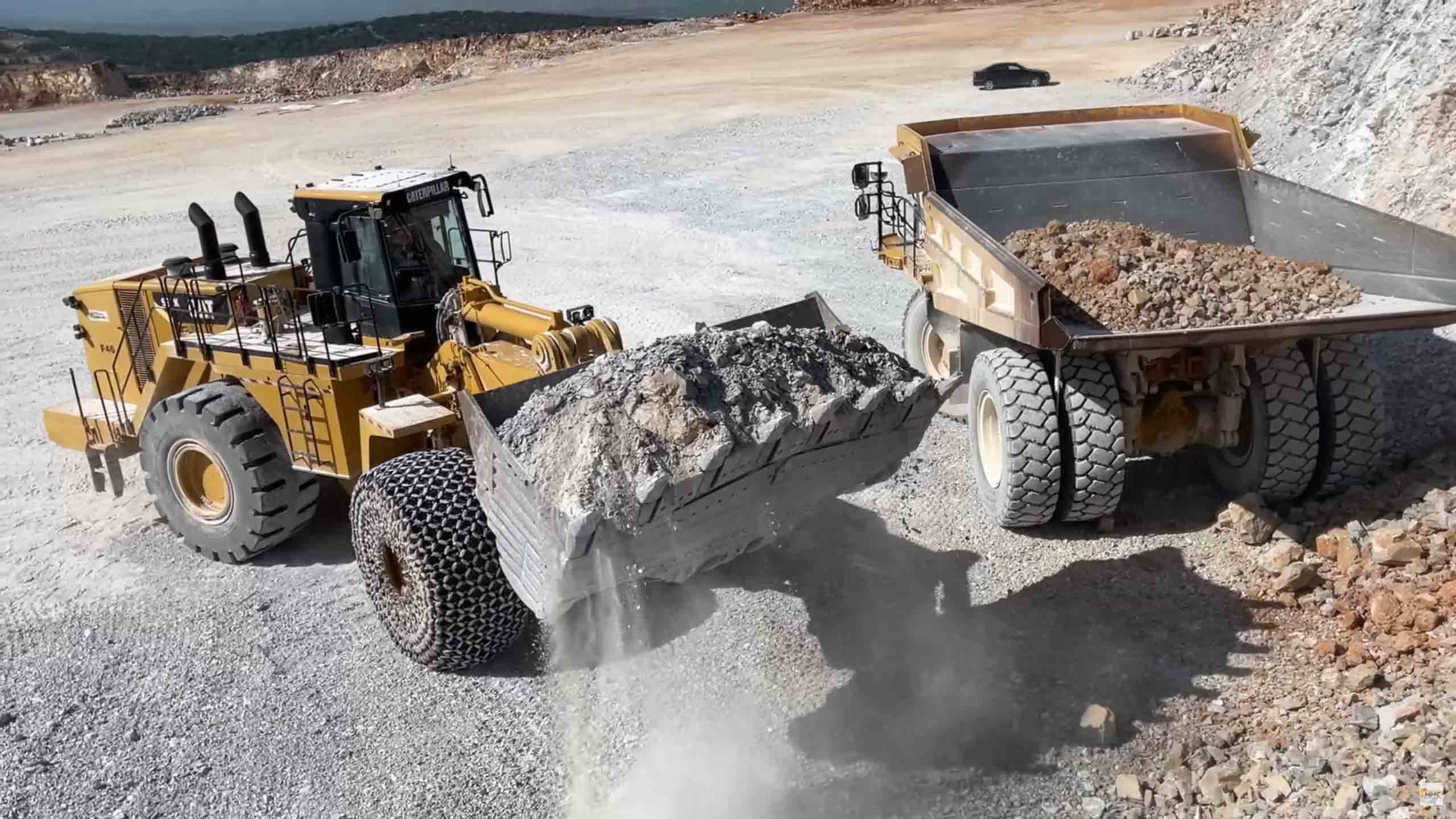 The Loading Process at Aggregate Quarry in Greece