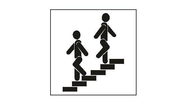 Monter Et Descendre L Escalier Noir Blanc - Information Indication - Curvo Plus - Pictogrammes ...