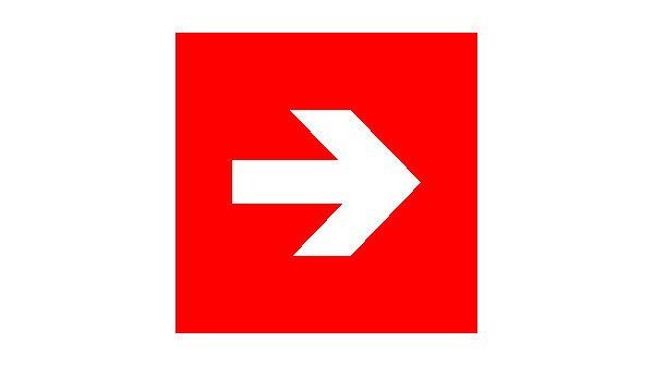 Rouge Blanche Fleche - Prevention Incendie - Aluminium - Pictogrammes ...