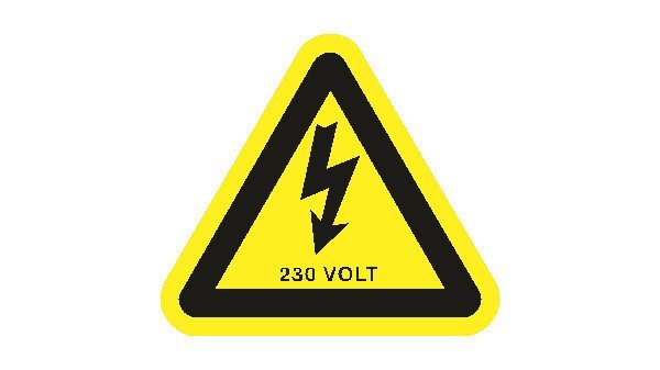 230 Volt - Danger - Aluminium - Safety signs - WPinternational