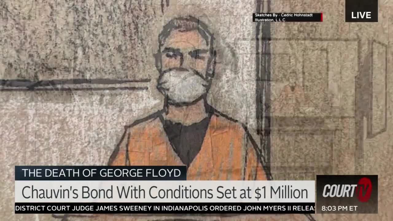 6/8/20 Derek Chauvin's Bond with Conditions Set at $1 Million | Court ...