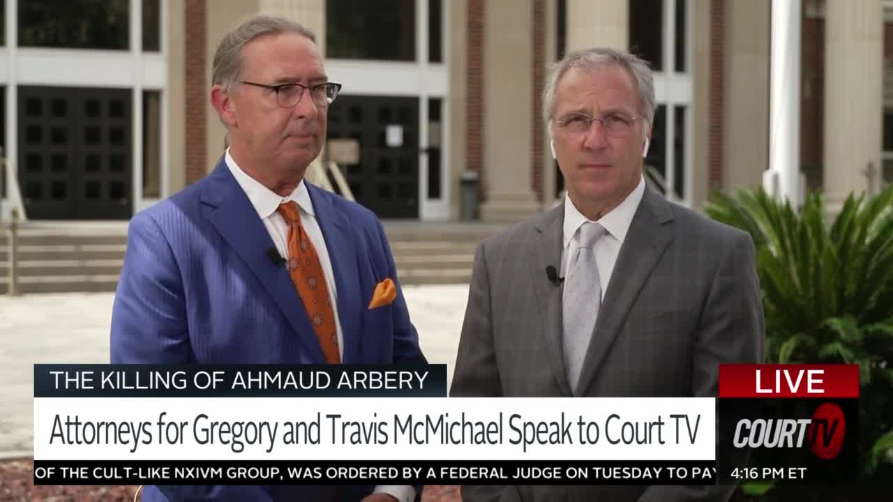 7/22/21 Gregory and Travis McMichael's Lawyers Speak to Court TV ...