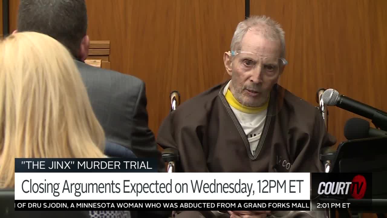 'The Jinx' Murder Trial: Closing Arguments Begin Wednesday | Court TV Video
