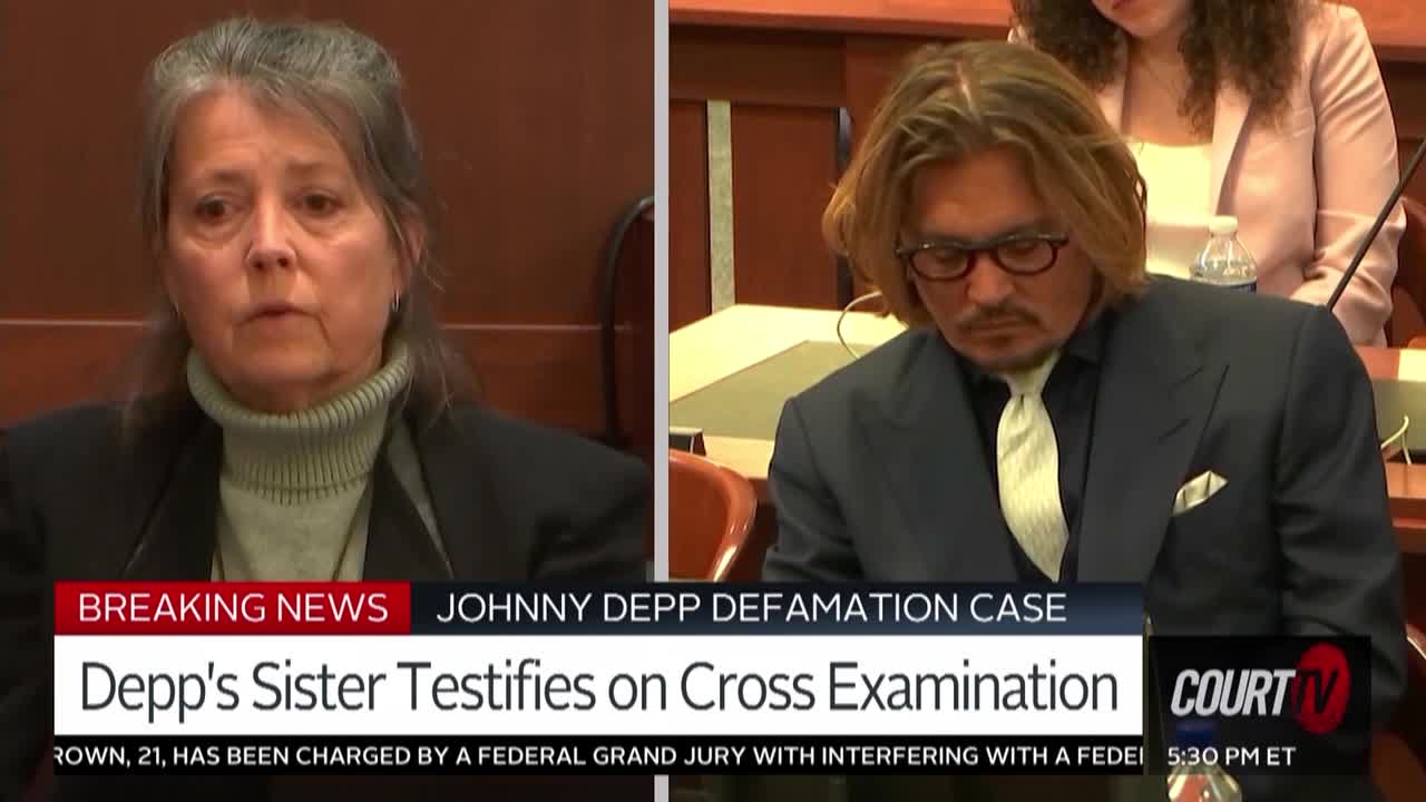 4/12/22 Depp v. Heard: Johnny Depp's Sister on Cross-Examination ...