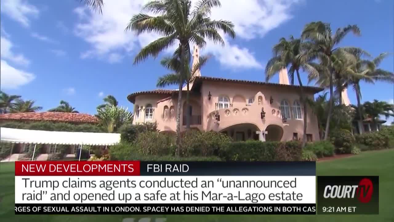 Fbi Raids Trumps Mar A Lago Estate Court Tv Video