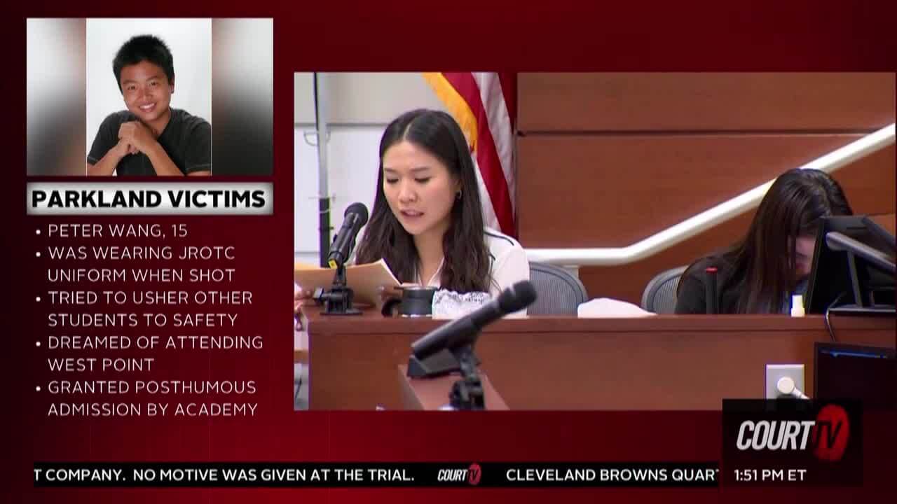 Family of Parkland Victim Peter Wang Deliver Impact Statement | Court ...