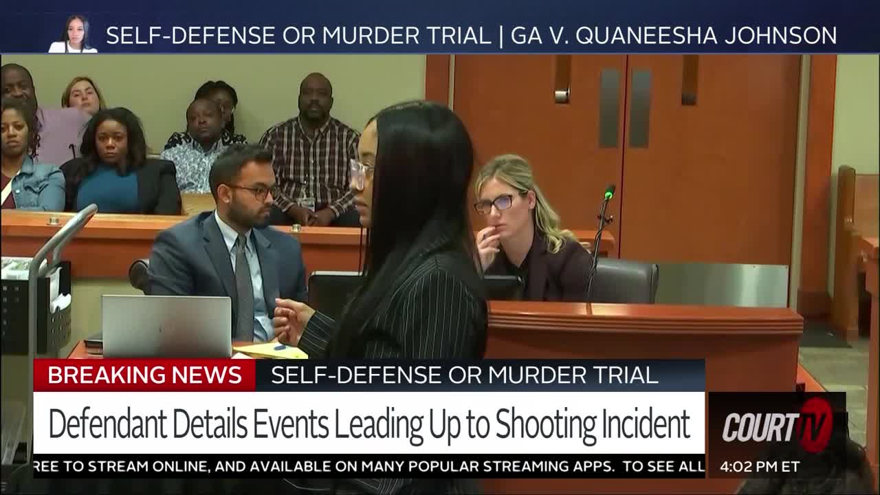 Quaneesha Johnson Reenacts Deadly Confrontation in Court | Court TV Video