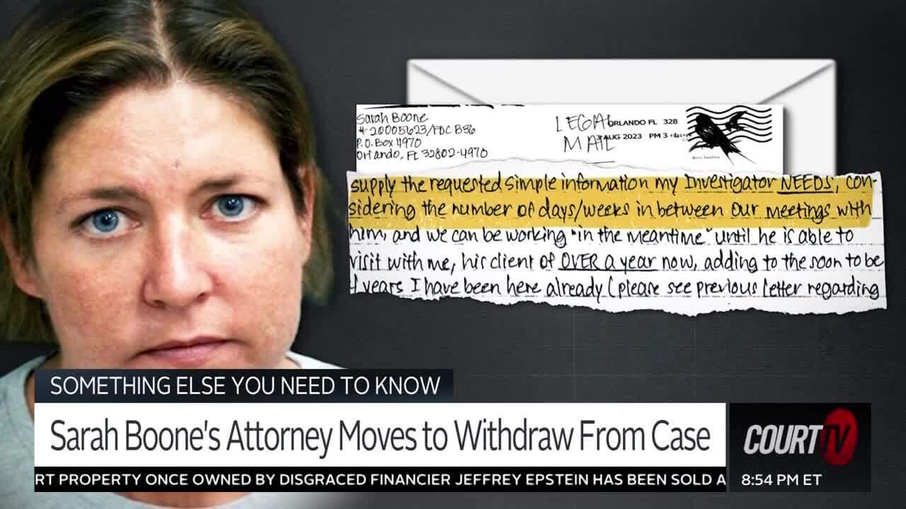 Sarah Boone's Attorney Asks to Withdraw from Case | Court TV Video