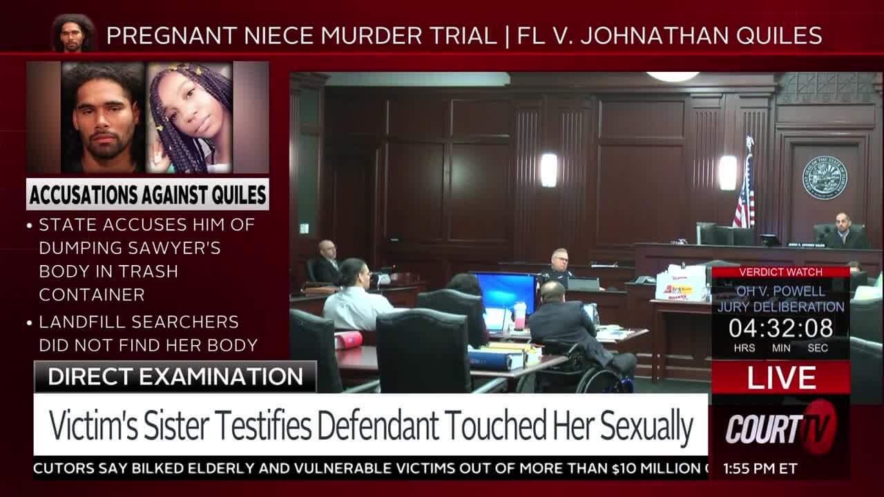 Pregnant Niece Murder Trial Victims Sister Says Quiles Touched Her