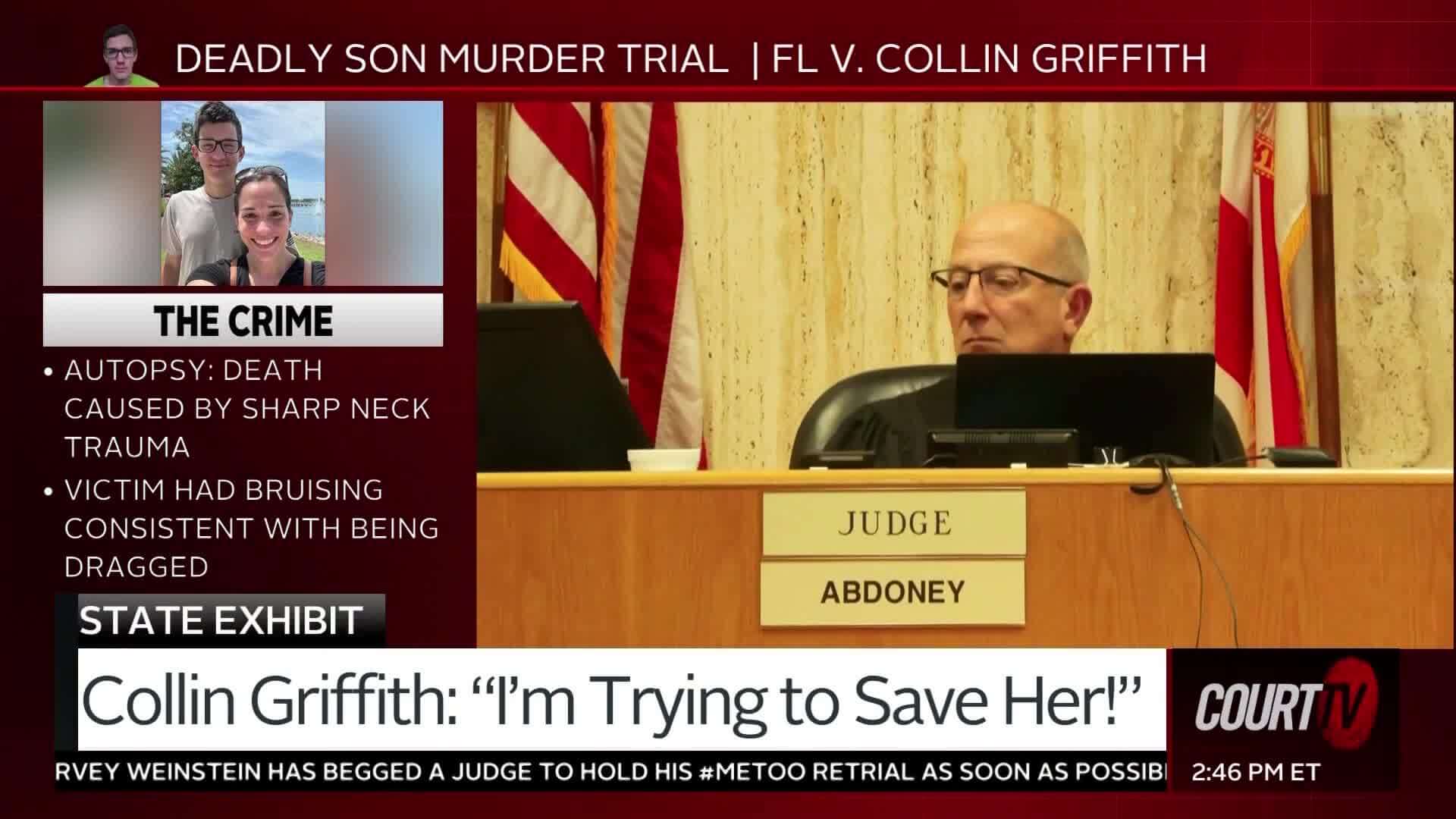 911 Call: Collin Griffith Says His Mother Fell Onto Knife | Court TV Video