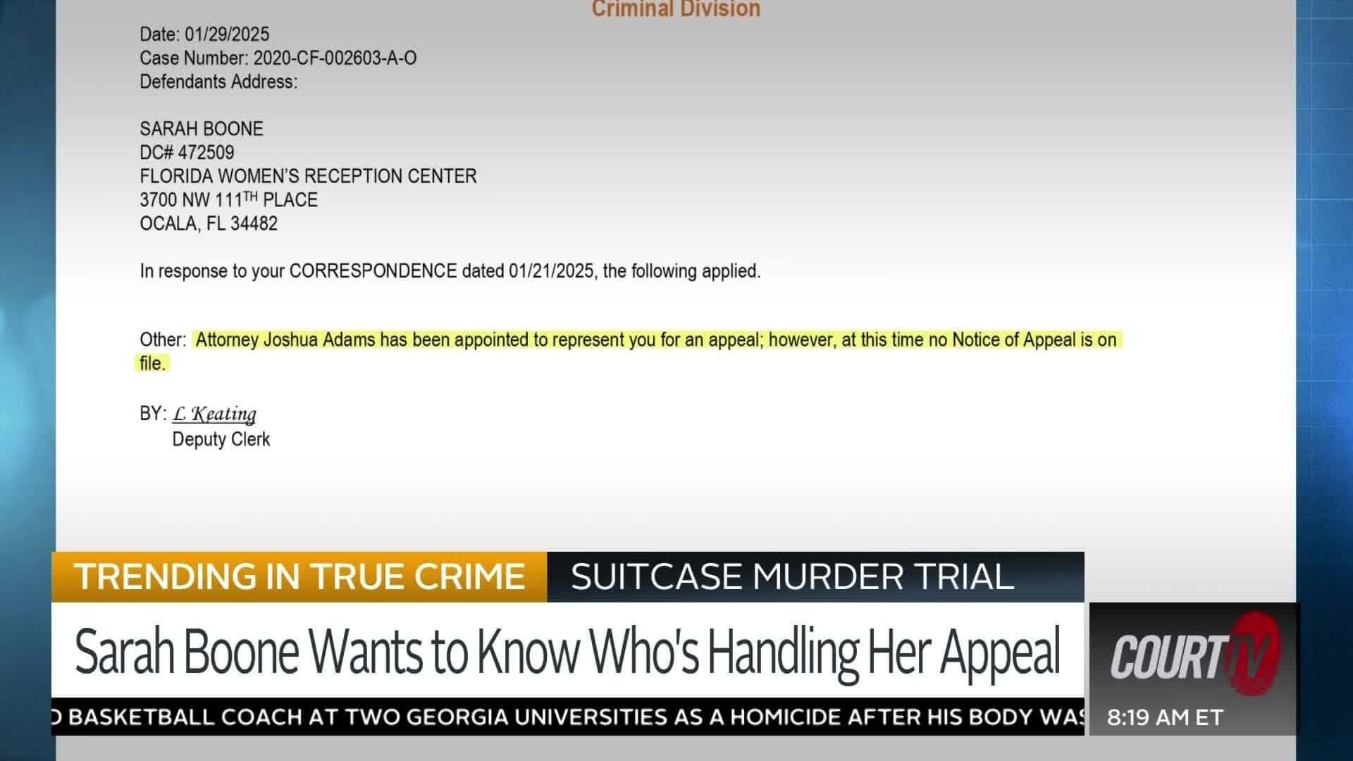 Sarah Boone Wants To Know: Who Is Her Attorney? | Court TV Video