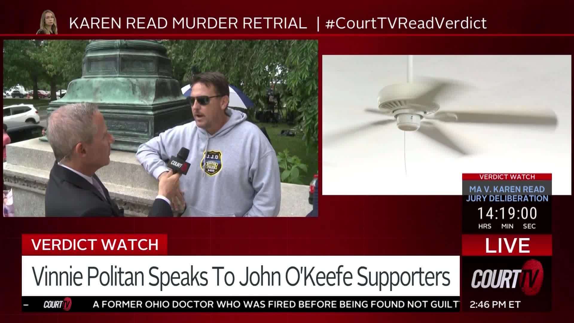 Vinnie Politan Speaks to John O'Keefe Supporters | Court TV Video
