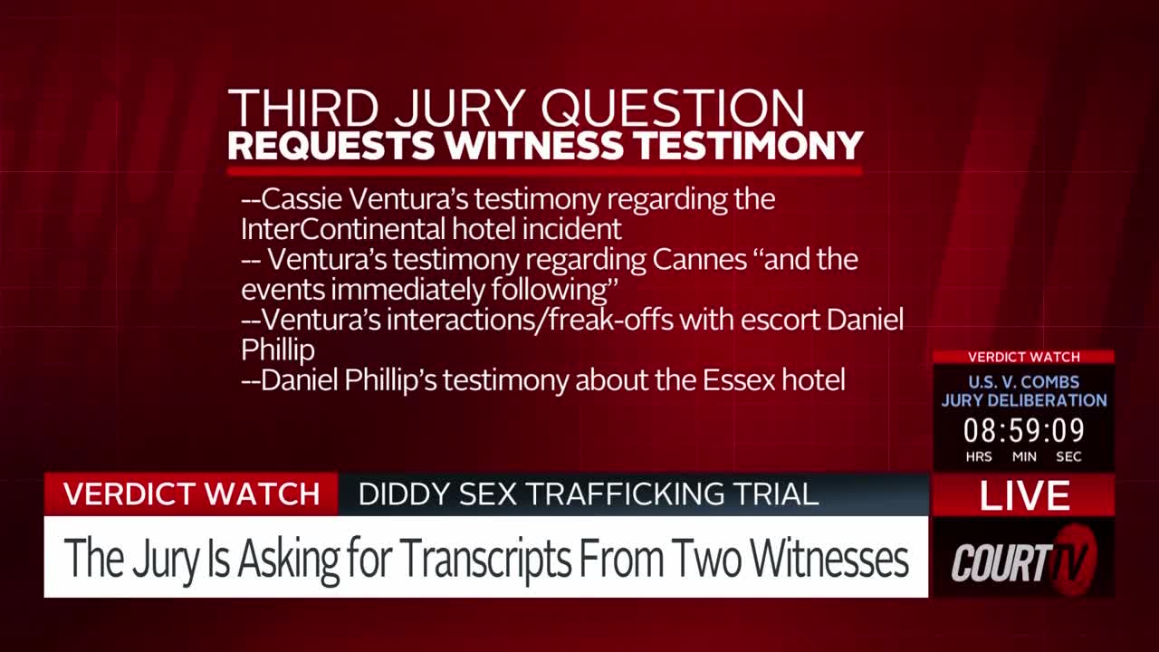 Jury in Diddy's Trial Wants Testimony from Cassie, Escort Daniel ...