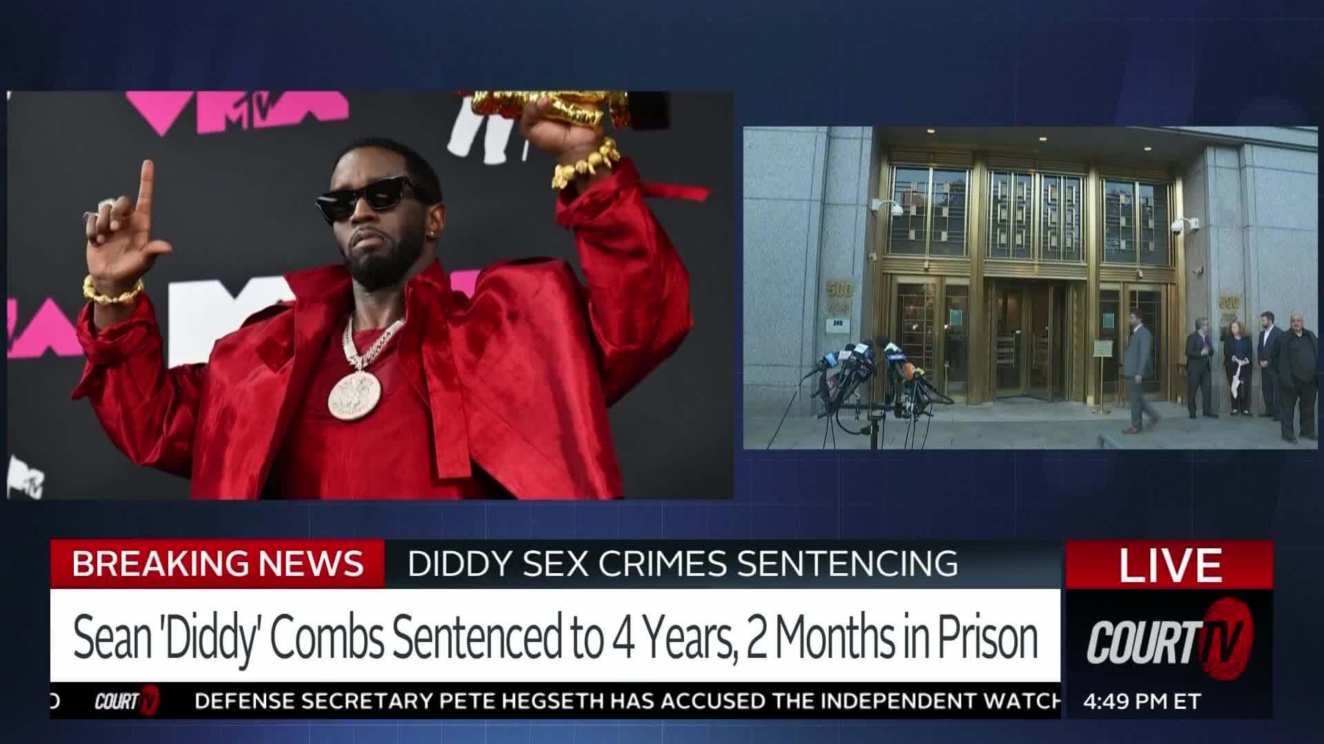 Sean 'Diddy' Combs Sentenced to 4 Years, 2 Months in Prison | Court TV ...